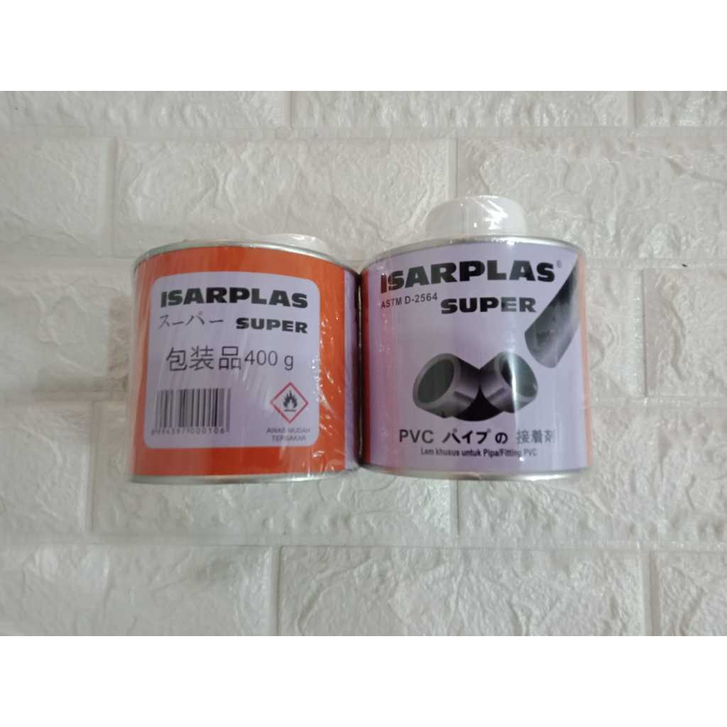 Jual LEM PIPA PVC ISARPLAS SUPER KALENG 400 gram | Shopee Indonesia