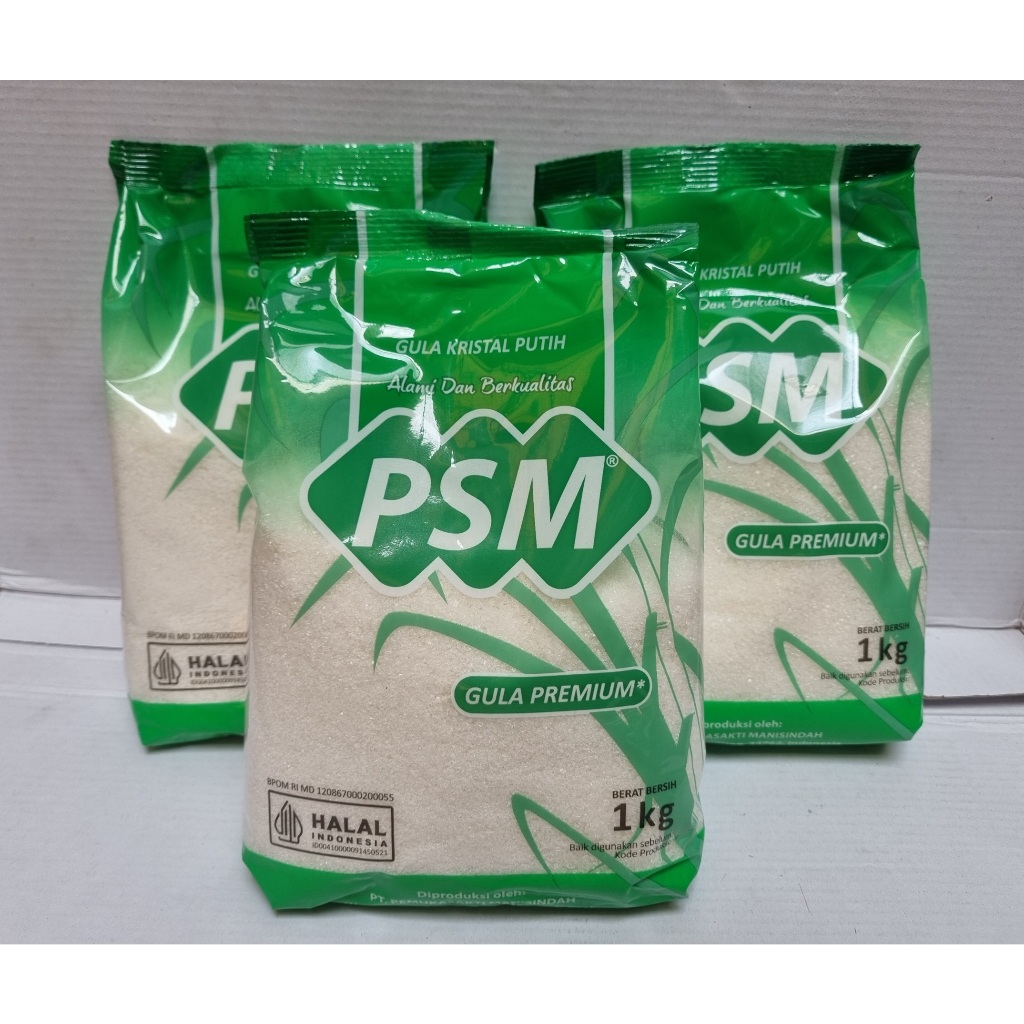 Jual Gula Pasir Kristal Gula PSM 1kg | Shopee Indonesia