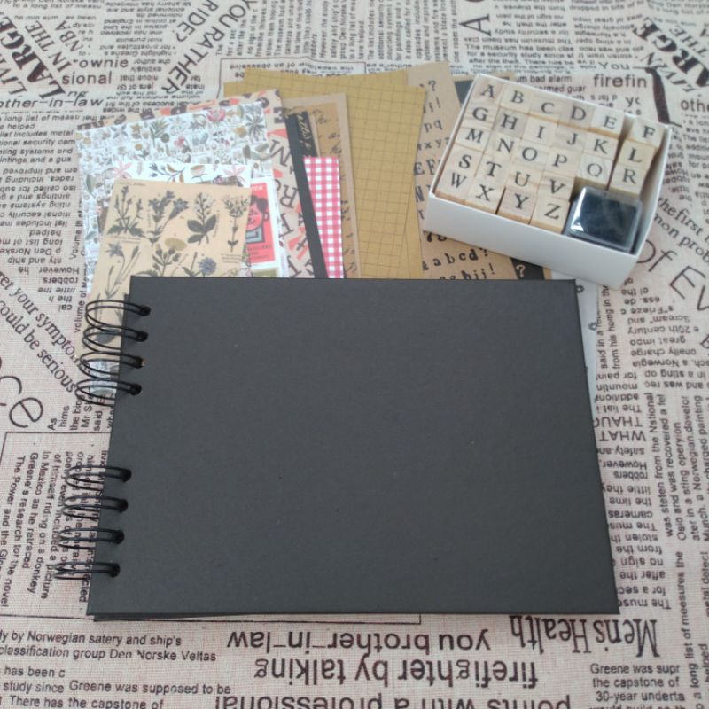 Jual DP076 Black Scrapbook Album - Album Scrapbook Hitam 20x15cm ...