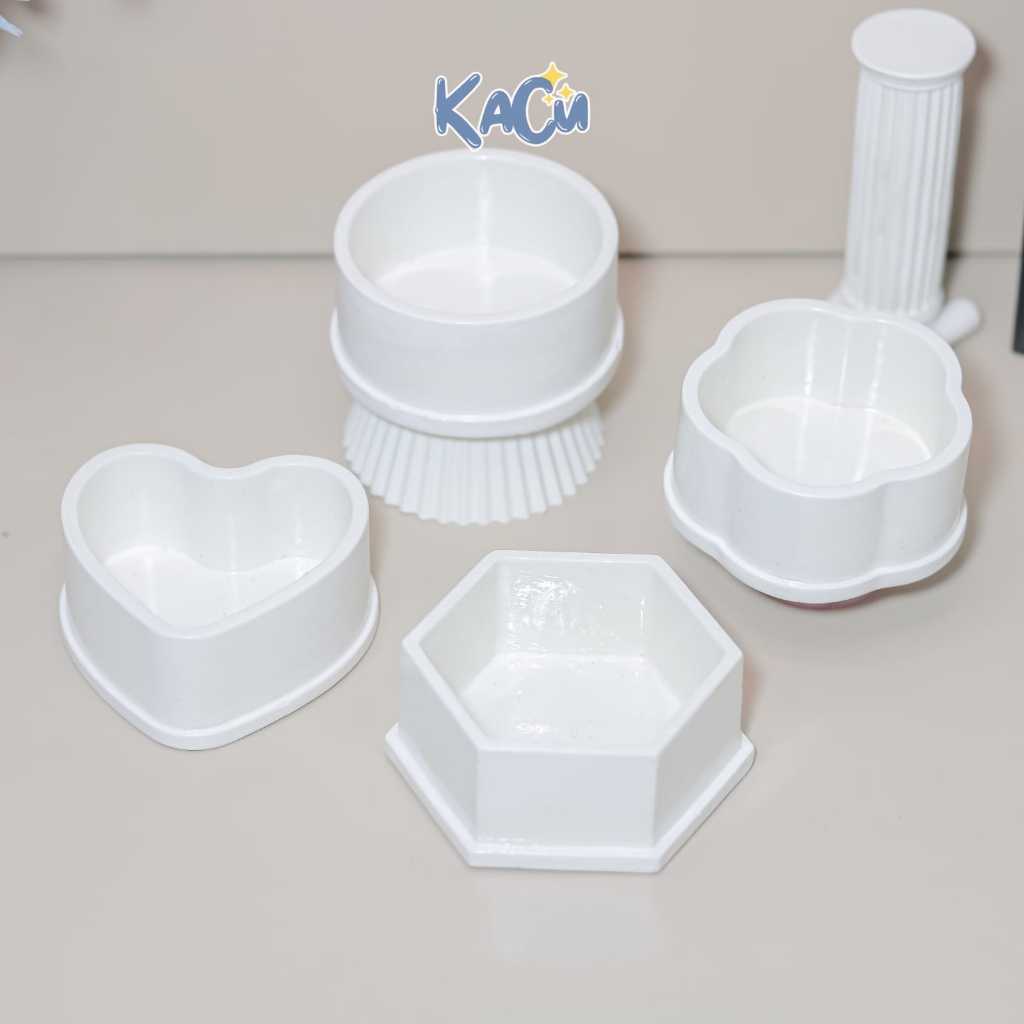 Jual Pot Mini Bentuk Love Bulat Bunga Hexagon//Vas Bunga Mini/Wadah ...