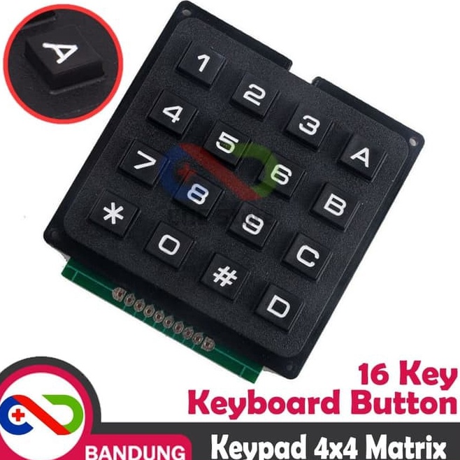 Jual KODE V1L5 KEYPAD 4X4 MATRIX ARRAY 16 KEY KEYBOARD HARD KEYPAD ...