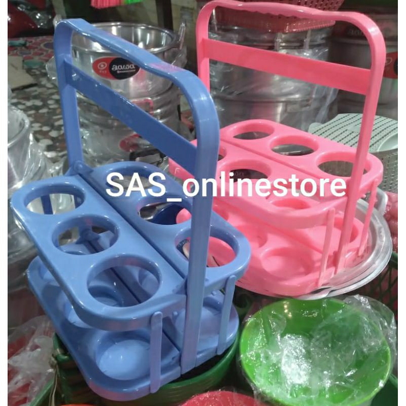 Jual Rak aqua gelas atau botol isi 6/Rak botol air 600ml tangkai isi 6 ...