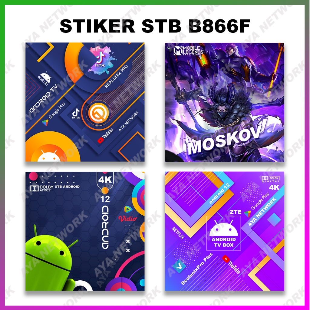 Jual STIKER STB B866F | STIKER STB ANDROID TV | Shopee Indonesia