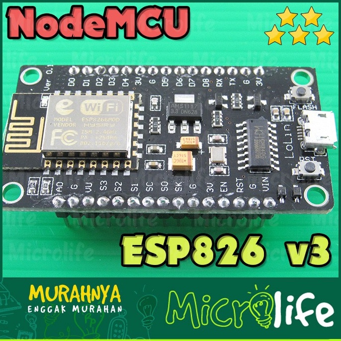 Jual Big Sale NodeMCU ESP8266 v3 Lolin LUA WiFi CH34 ESP8266 IoT 9E | Shopee Indonesia
