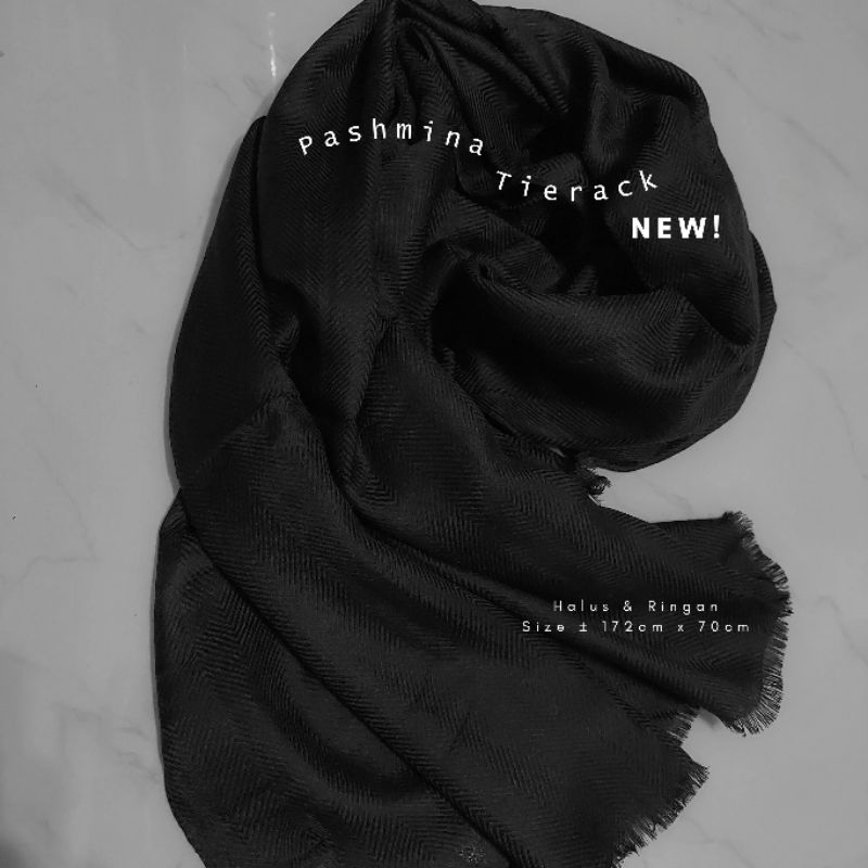 Jual Pashmina Shirin Hitam Jahit Tepi | Pashmina Kasmir Rawis | Pasmina ...