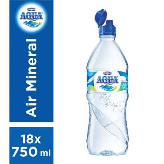 Jual AQUA CLICK N GO 750ml x 18 BOTOL (SAMEDAY / INSTANT) | Shopee ...