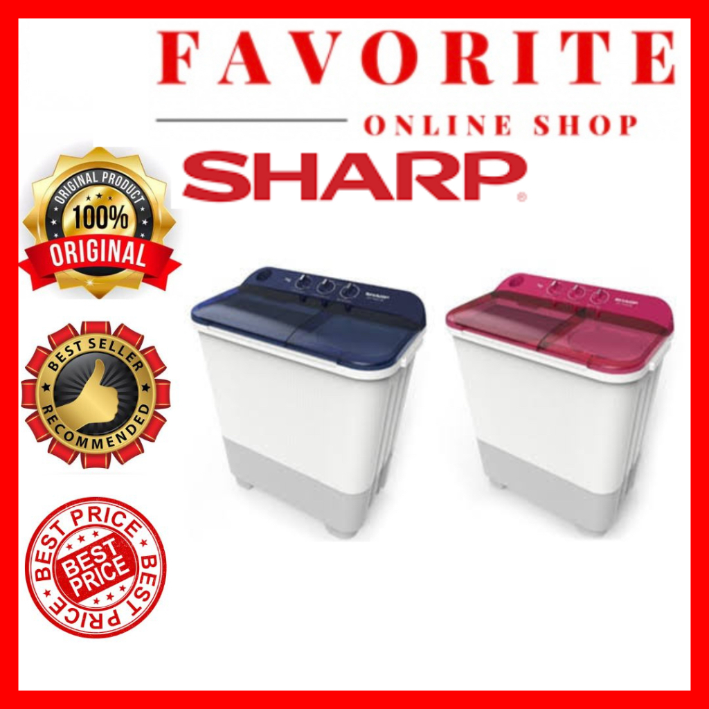 Jual MESIN CUCI SHARP 75NT MESIN CUCI SHARP 2 TABUNG EST 75 NT | Shopee ...
