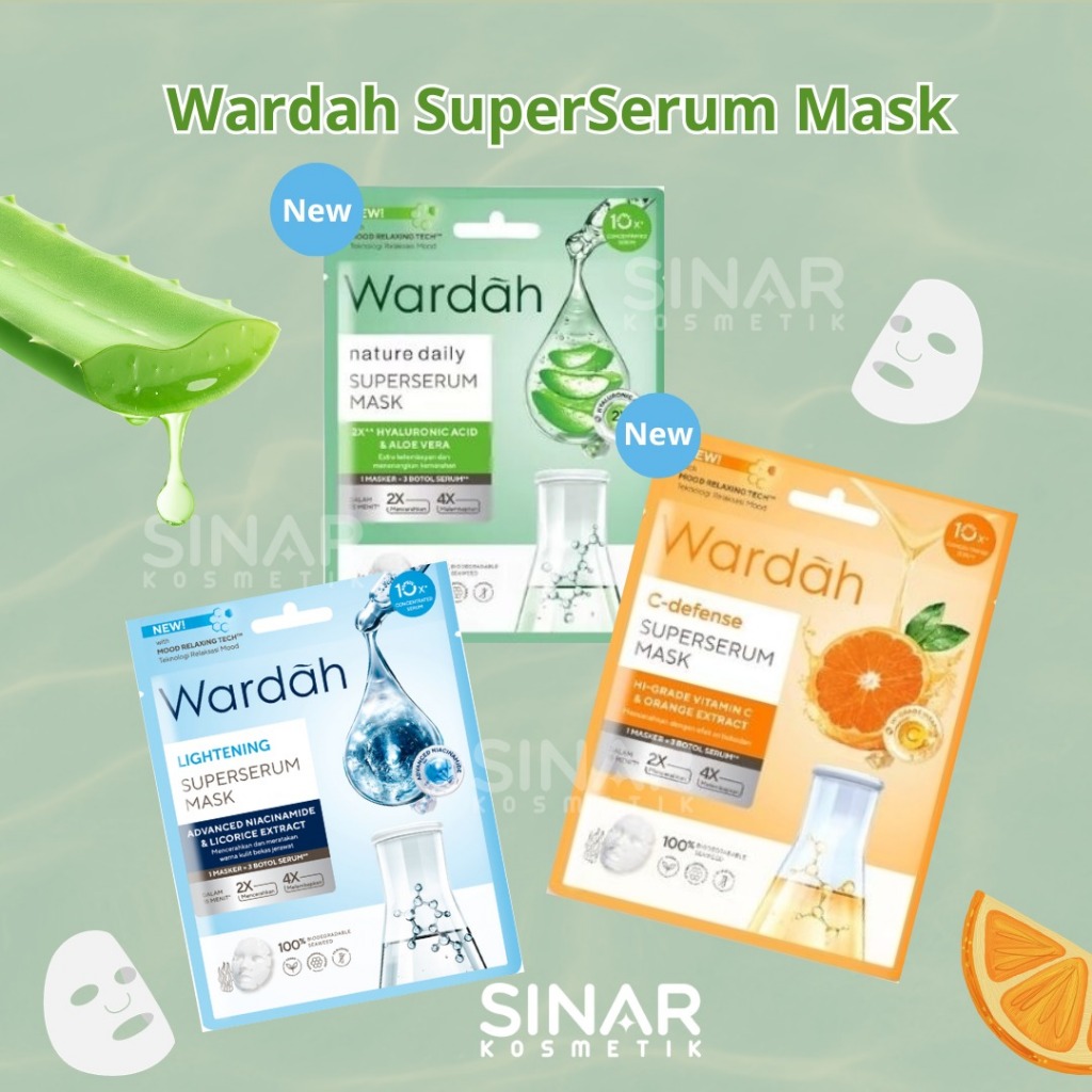 Jual Wardah Super Serum Sheet Mask 20ml | Perfect Bright / C-Defense ...