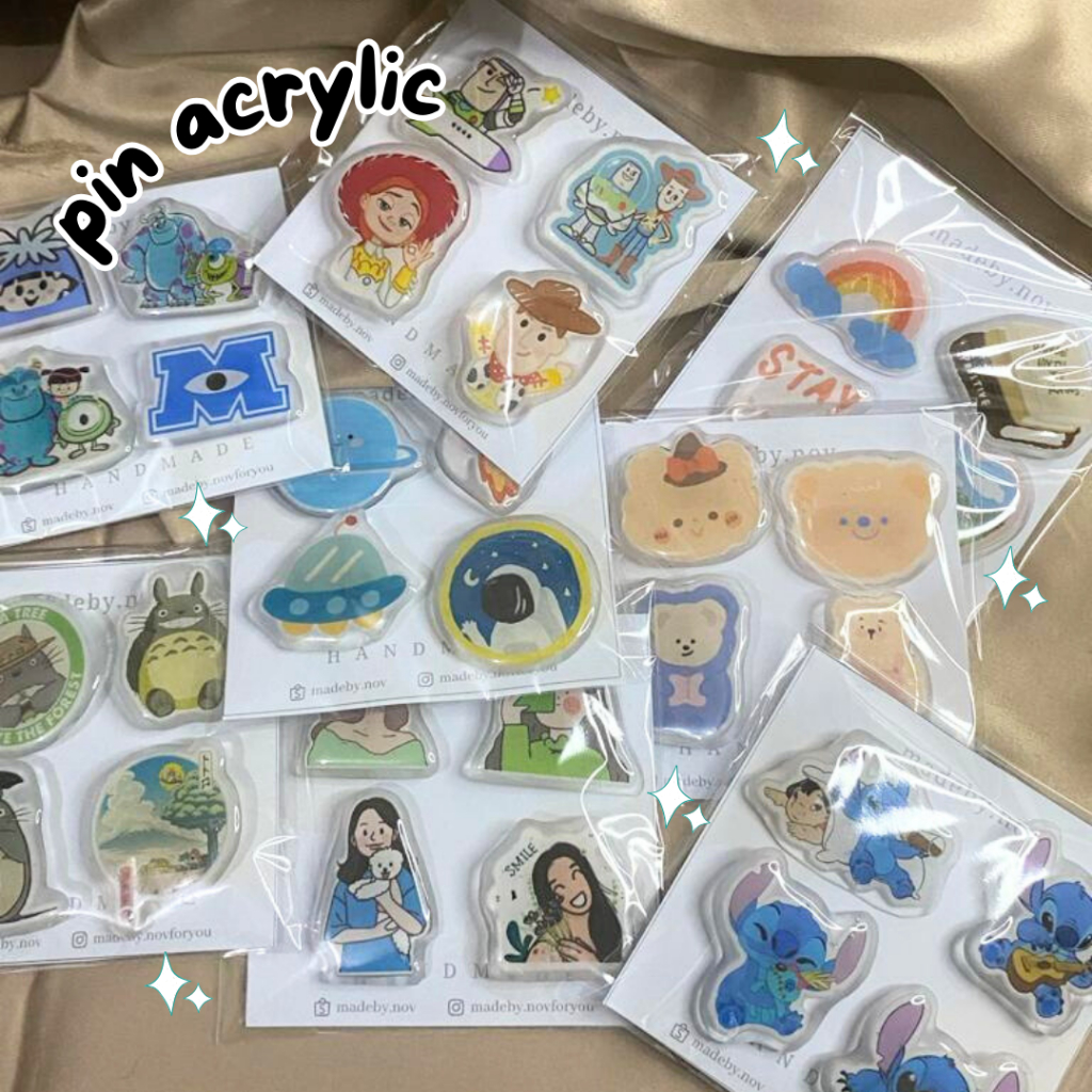 Jual PIN ACRYLIC SET/ PIN AESTHETIC/ PIN TAS/ PIN KEKINIAN/ MURAH ...