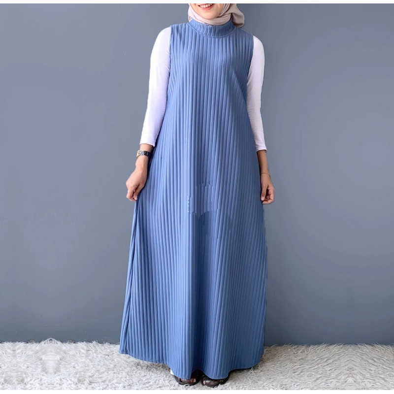 Jual ZETA INNER OUTER LONG DRESS KNIT / INNER GAMIS TANPA LENGAN ...