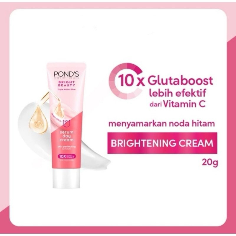 Jual Ponds Bright Beauty Serum Day Cream Normal Skin 20g - Bright ...