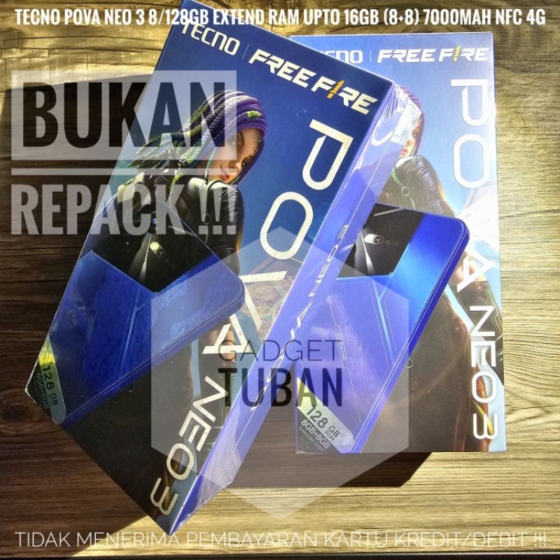 Jual Tecno Pova Neo 3 8/128 GB Extend Total RAM 16GB (8+8) 7000mAh NFC ...