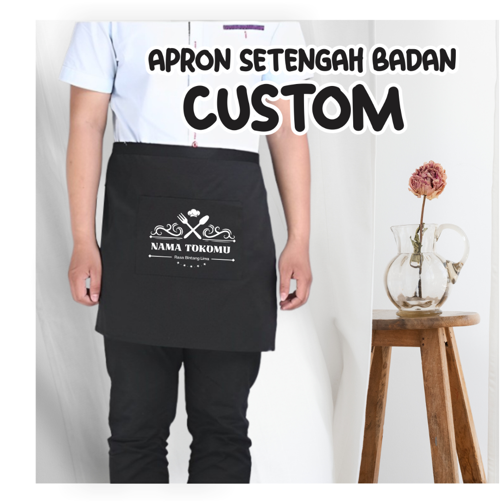 Jual SEHARI JADI Apron/Celemek Pinggang, Apron Half Body, Apron ...
