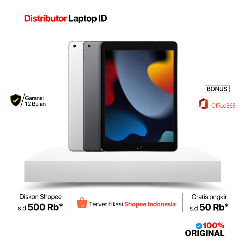 Jual 𝗔𝗽𝗽𝗹𝗲® iPad 9 2021 Gen 9th -10,2 inch Wi-Fi Only | Shopee Indonesia