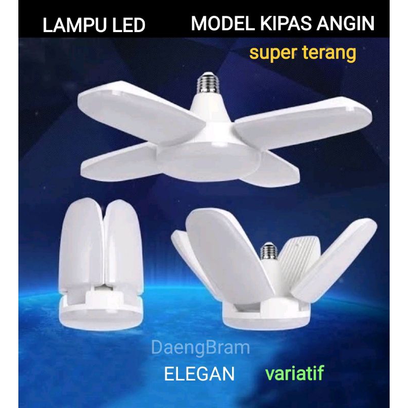 Jual LAMPU LED MODEL KIPAS KEREN 38 WATT SUPER TERANG UNTUK RUANGAN ...