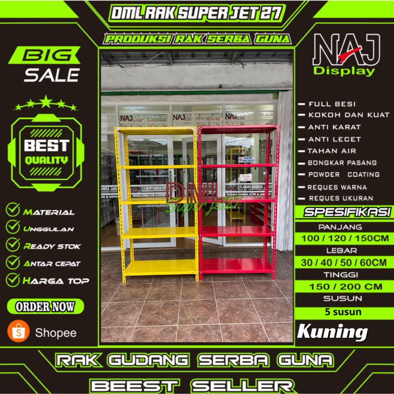 Jual Rak siku besi bolong type Premium TxPxL 200x100x40 serba guna bisa ...