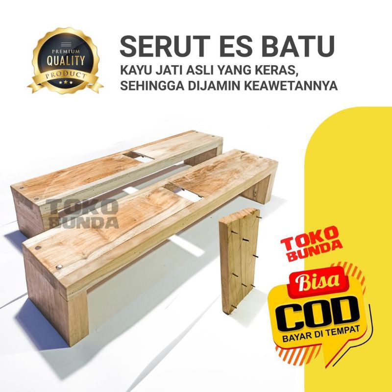 Jual PROMO!!! SERUTAN ES BATU MANUAL || ALAT SERUT E BATU Kayu Jati ...