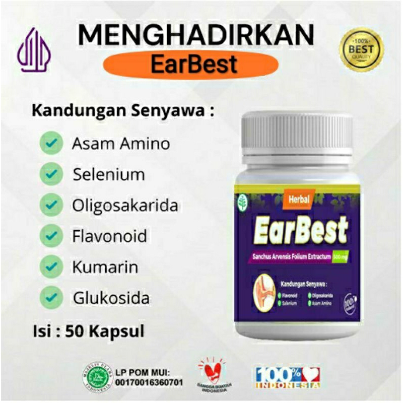 Jual EarBest obat herbal 30 kapsul/atsai telinga berdenging tinnitus ...