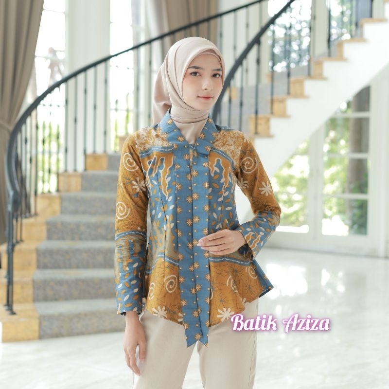 Jual Batik Wanita Modern Lengan Panjang Kancing Depan Blus Jayanti by ...