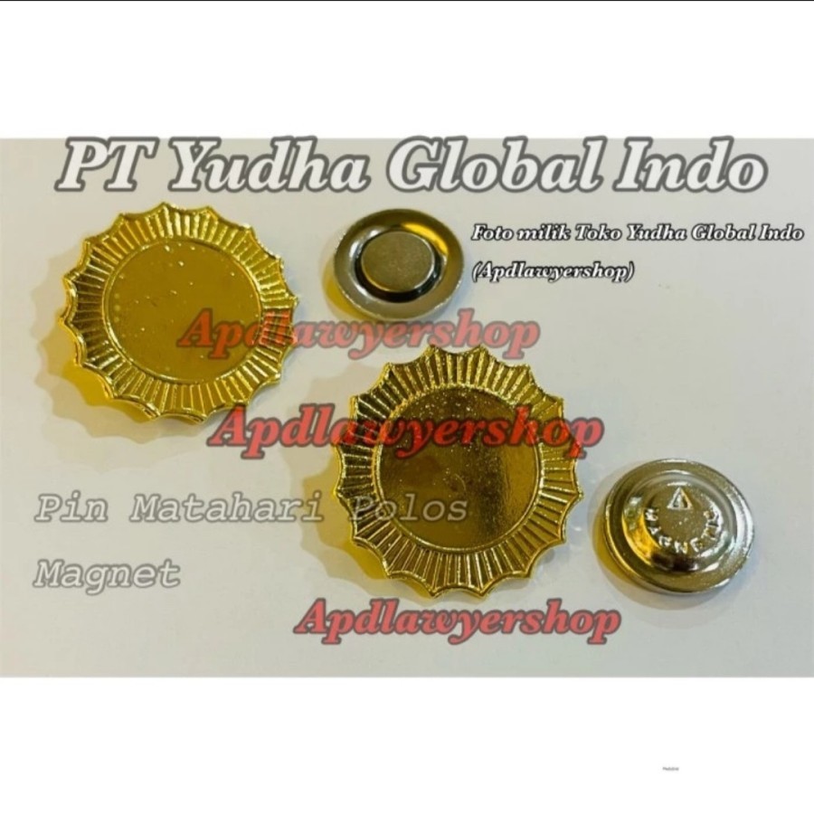 Jual Pin Matahari Polos Magnet / Pin Kembang Magnet Polos Tanpa Logo ...