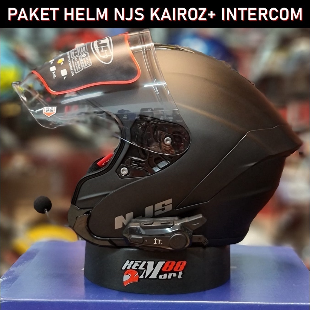 Jual Helm NJS KAIROZ + Interkom IT (Paket Helm & Intercom) | Shopee ...