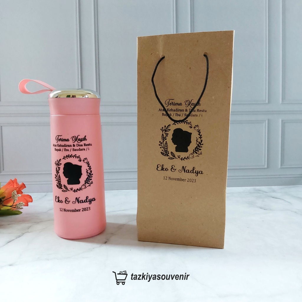 Jual Souvenir Pernikahan Tumbler Botol Nice Custom Nama | Shopee Indonesia