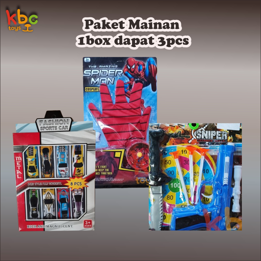 Jual Paket Mainan 1 Box Dapat 3Pcs Cocok Untu Bermain Anak Cowok ...