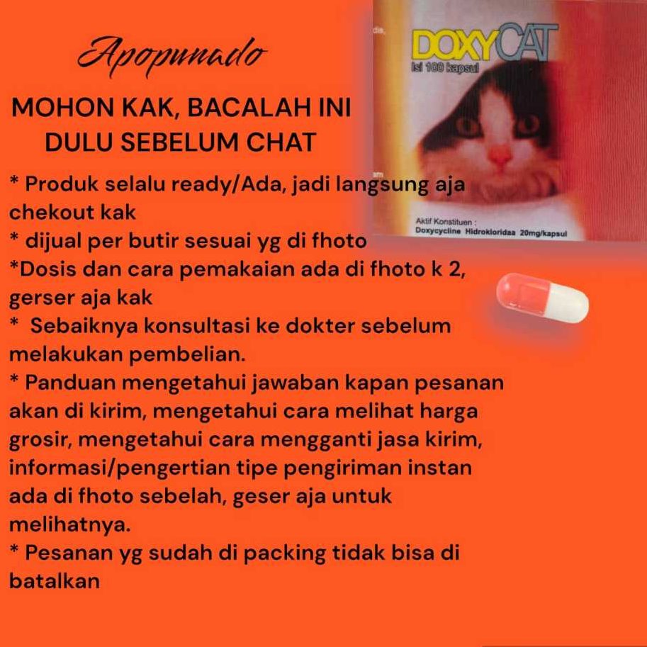 Jual imuno cat doxy obat flu kucing dijual per butir | Shopee Indonesia
