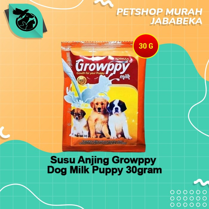 Jual SUSU ANAK ANJING PUPPY MILK GROWPPY DOG MILK PUPPY 30 GR ANAKAN SACHET | Shopee Indonesia