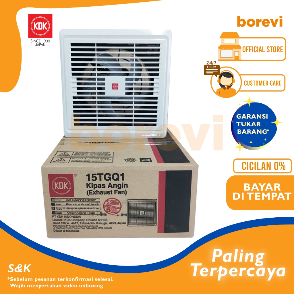 Jual Kdk 15Tgq Exhaust Fan Ceiling Plafon 6 Inch Kipas Angin Hisap ...