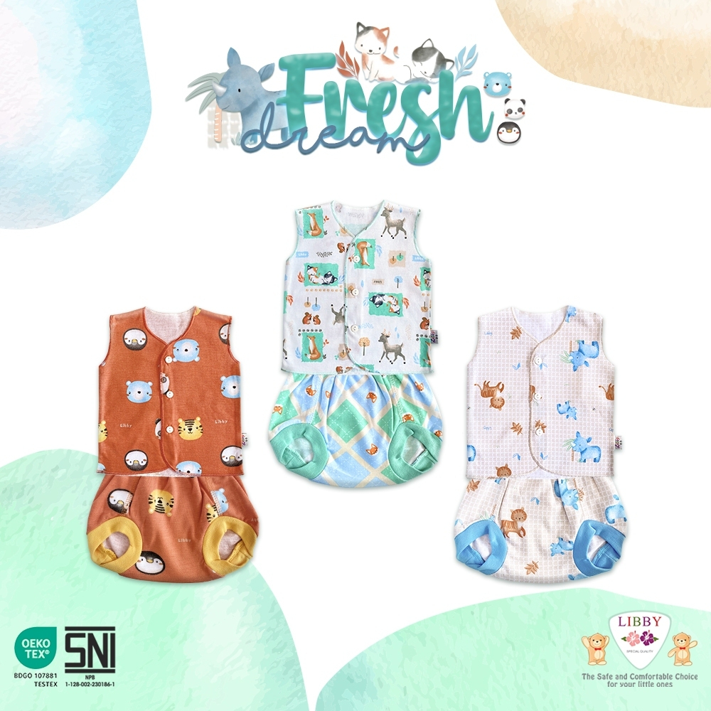 Jual Libby Baby Stelan Baju New Born 3 SETEL( RANDOM DI KIRIM SESUAI ...