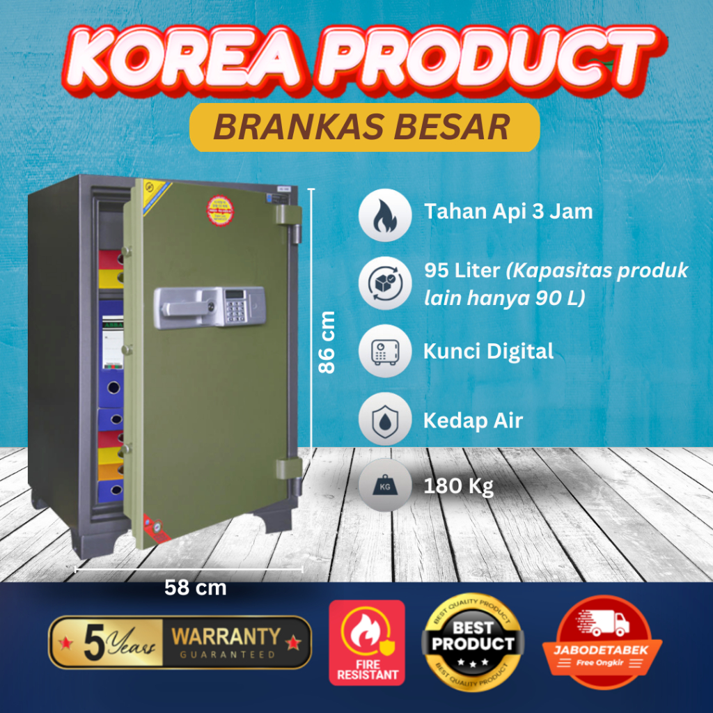 Jual Brankas Digital Korea Product 95 Liter 180kg Brangkas Besar ...