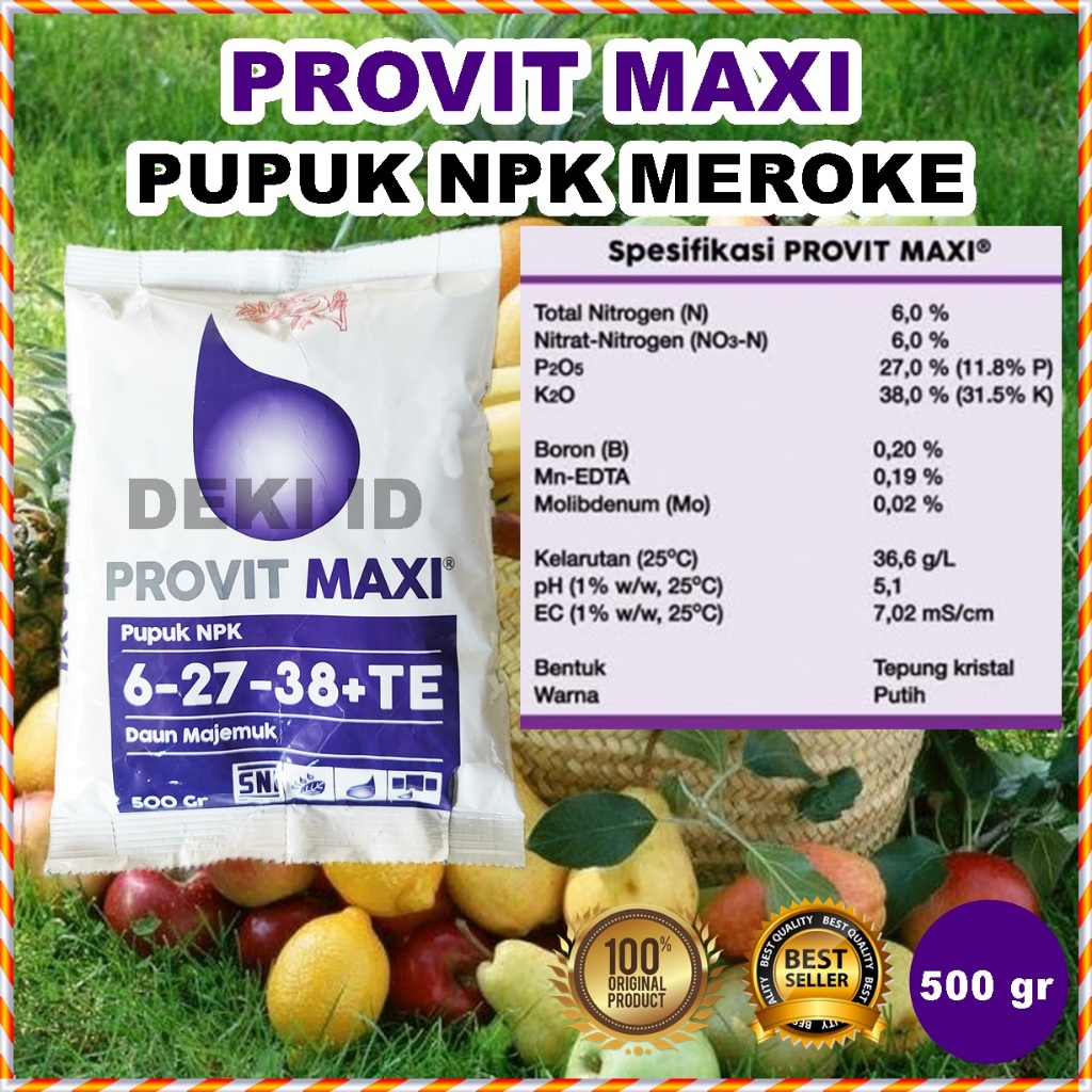 Jual RB Provit Maxi Meroke 500 Gr Pupuk Provitmaxi NPK Generatif ...