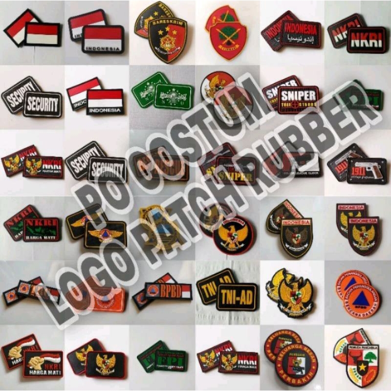 Jual Costum logo baru / desaign logo baru patch rubber tempelan emblem karet velcro | Shopee ...