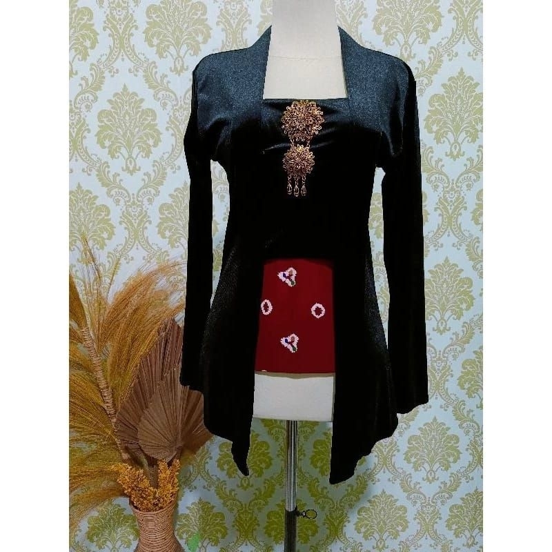 Jual KEBAYA BLUDRU KUTU PENDEK HITAM | Shopee Indonesia