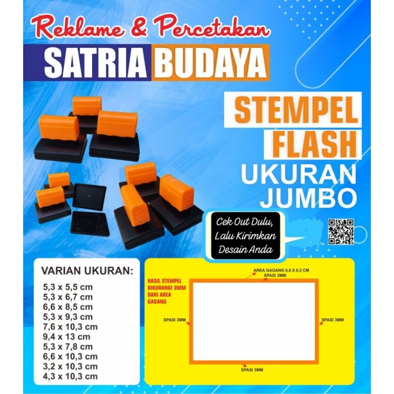 Jual Stempel Flash Jumbo ( 4.3 x 10.3cm ) | Shopee Indonesia