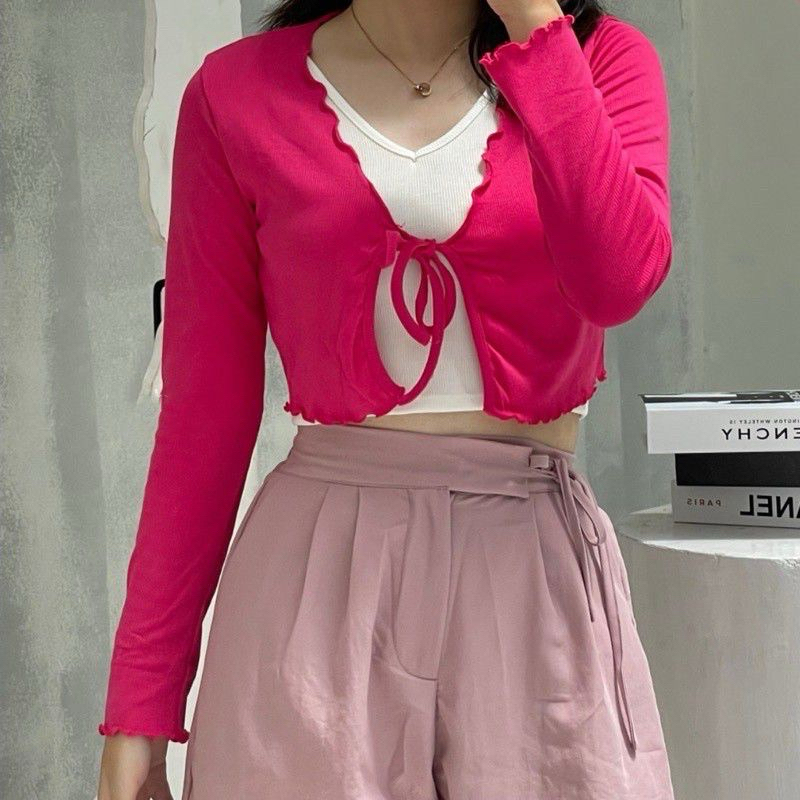 Jual Cardigan Tali Knit Wanita | Outer Wanita Crop Korean Style | Ceyoon Cardigan Crop | Shopee ...