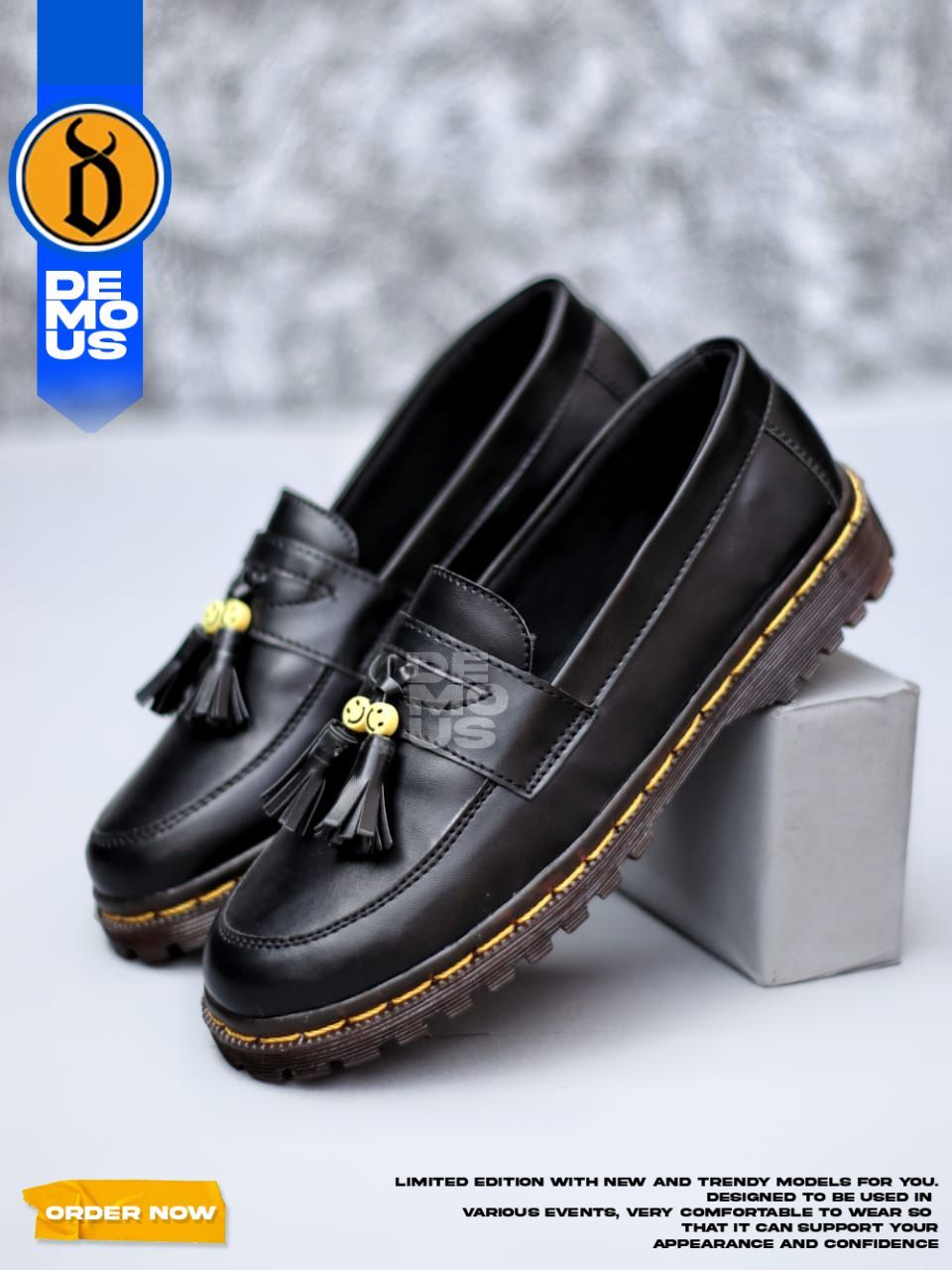 Jual DEMOUS RIVERS - Sepatu Formal Loafers Docmart Wanita Smile ...