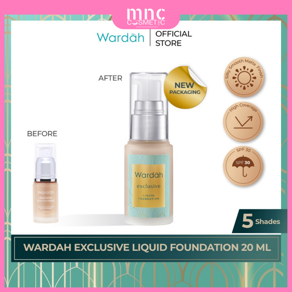 Jual Wardah Exclusive Liquid Foundation - Foundation Matte Tahan Lama ...