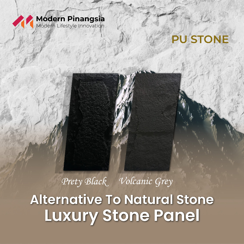 Jual PU Stone Modern Dekorindo 3cm | Panel Dinding Batu Alam Anti Lumut ...