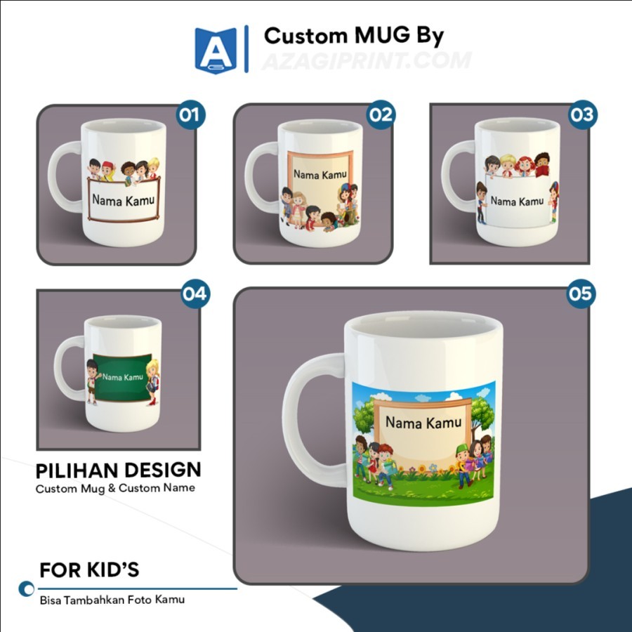 Jual Cetak Mug Gelas Custom Logo Gambar Satuan - Full Print | Shopee ...