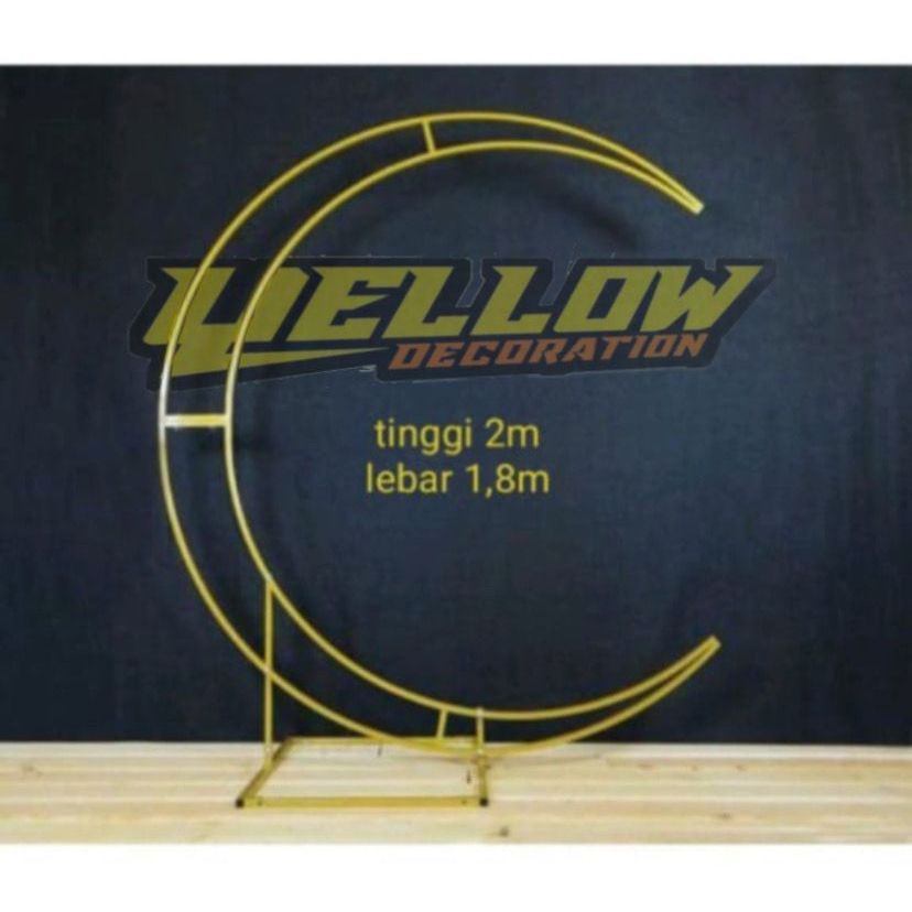 Jual Ring besi lingkar bulan sabit 2layer backdrop wedding | Shopee ...