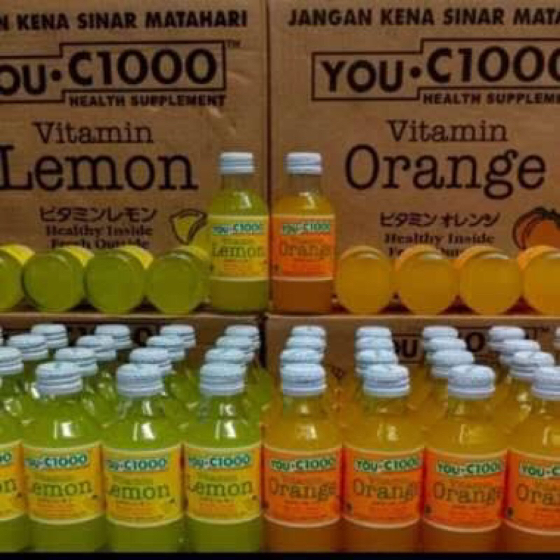 Jual You C1000 Vitamin Orange/Jeruk, Mango, Lemon 140ml (1 dus isi 30 ...