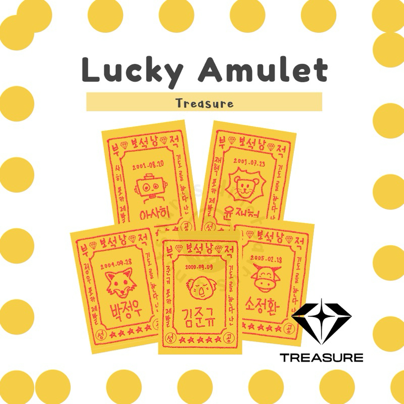 Jual [ Treasure ] Amulet Talisman Lucky Pull Card Unboxing Album KPOP ...