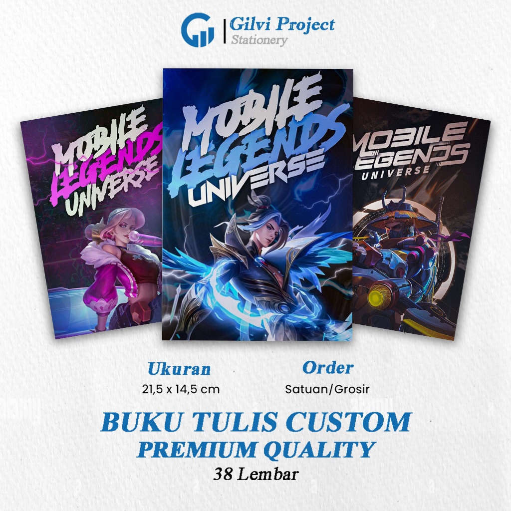 Jual Buku Tulis Mobile Legend Universe / ML / Buku Tulis Sekolah / Buku ...