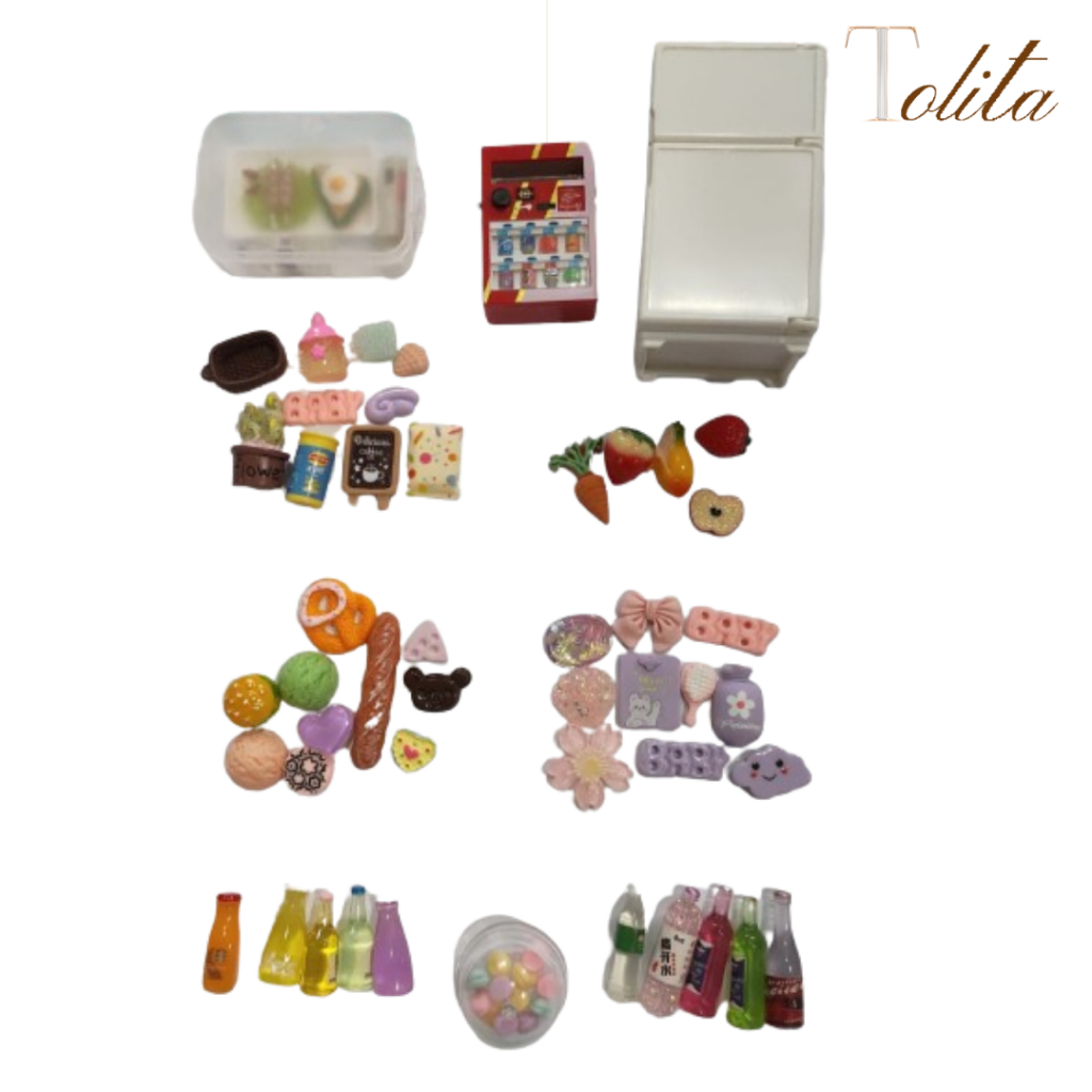 Jual miniatur makanan cake macaroni donat permen ice cream mesin ...