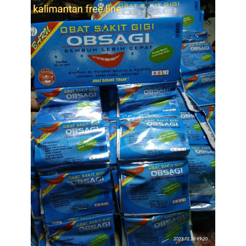 Jual OBSAGI obat sakit gigi cepat sembuh 20 saset | Shopee Indonesia
