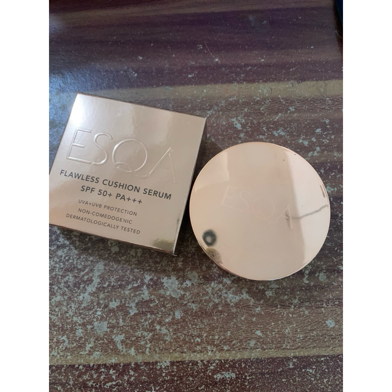 Jual (preloved) Esqa Flawless Cushion Serum shade Custard | Shopee ...