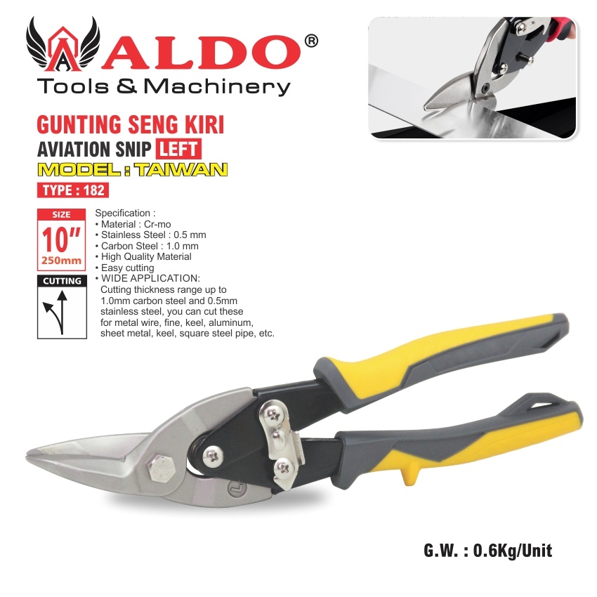 Jual GUNTING SENG 10 INCH MODEL TAIWAN KIRI 182 / GUNTING BAJA RINGAN ...