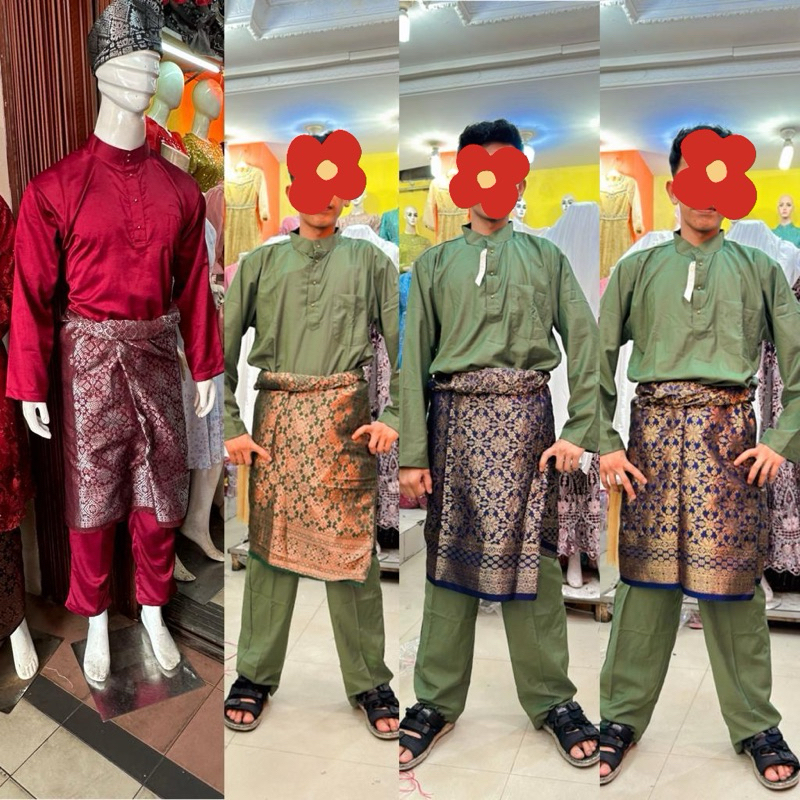 Jual Rumpak/ songket Lilit cowo/Bapak-bapak/sarung songket Lilit pria ...